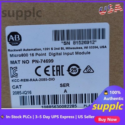 Sealed AB 2085-IQ16 Micro800 16 Point Digital Input Module 2085IQ16 US ...