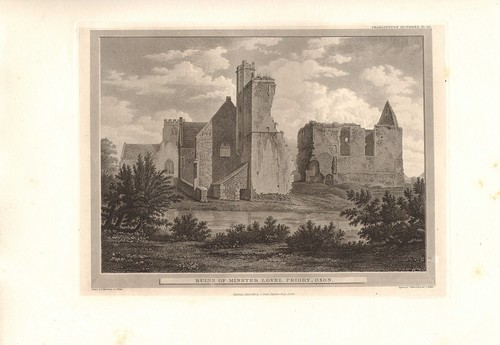 1826 LARGE GEORGIAN PRINT ~ RUINS OF MINSTER LOVEL PRIORY ~ OXON | eBay