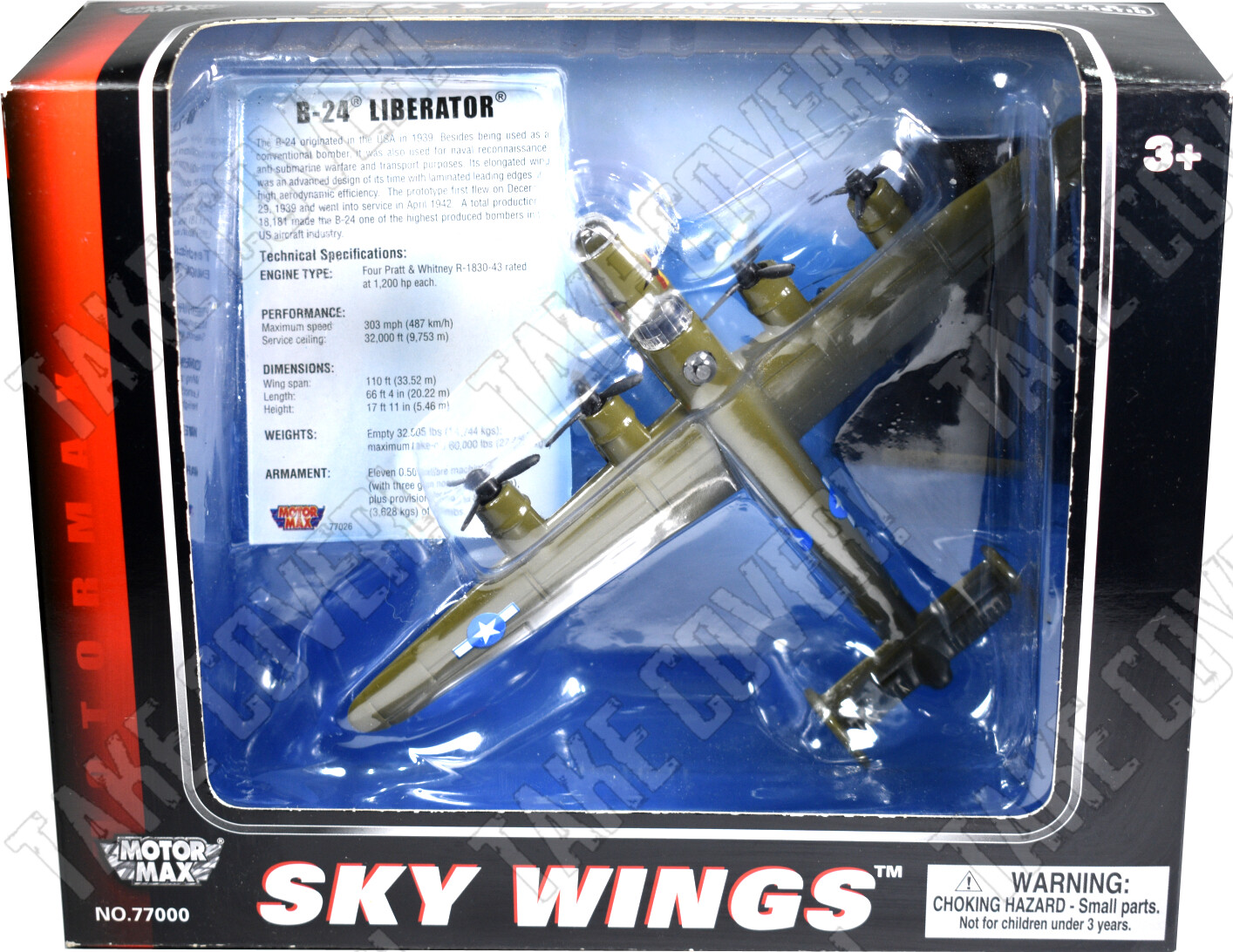 Sky Wings 1 100 Scale Richmond Toys Motormax B-24 Liberator Die-cast ...
