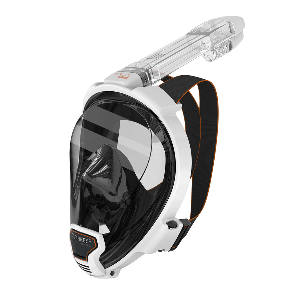 Ocean Reef Aria QR+ Full Face Snorkeling Mask - White L/XL (Open Box ...