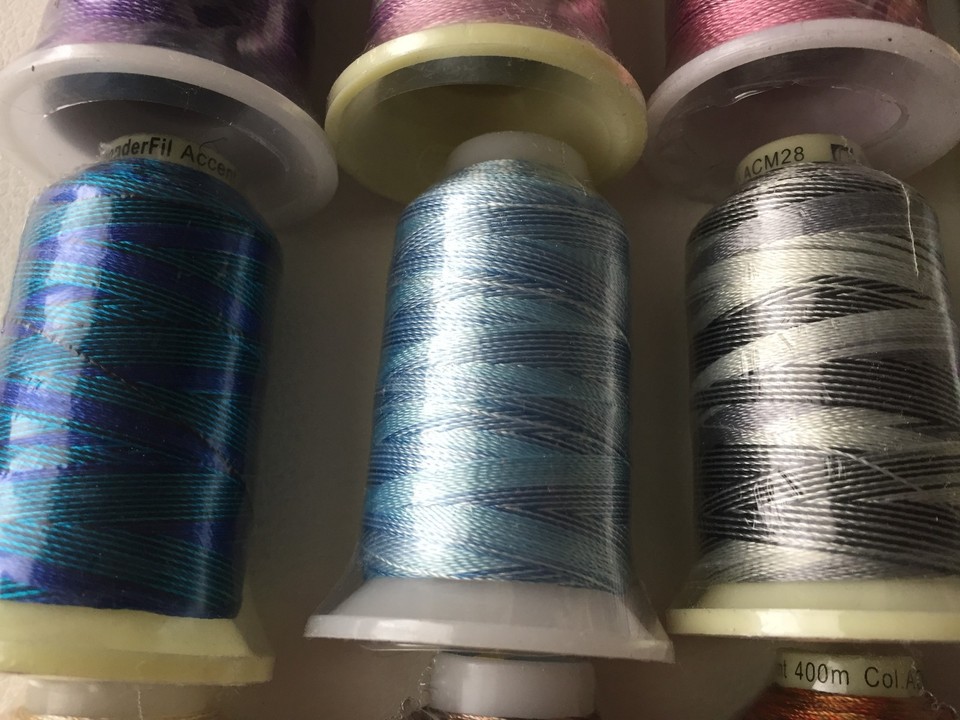 WonderFil ACCENT™ Variegated Thread, 2-ply Rayon, 12wt 400M Spools ...