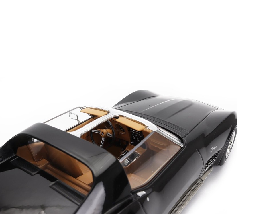 1972 CHEVROLET CORVETTE C3 MATTE BLACK 1:18 SCALE BY KK SCALE ...
