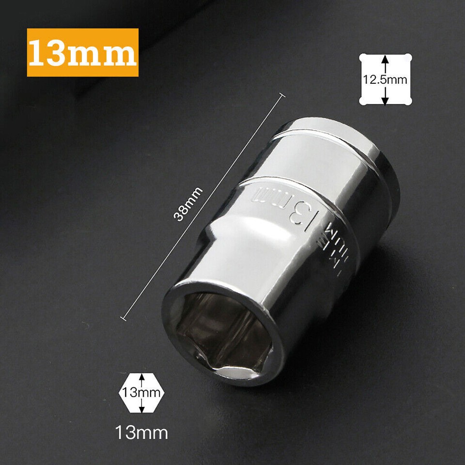 1/2" Socket Shallow & Deep Square Drive 8mm-32mm Metric Ratchet Hex ...