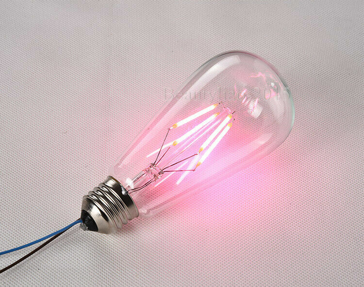 Retro Antique LED Filament Edison Bulb E27 Screw Pink Color Pear 4W ...