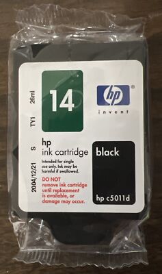 HP 14 Ink Cartridge Black (C5011D) Sealed New In Packaging Genuine Ink ...