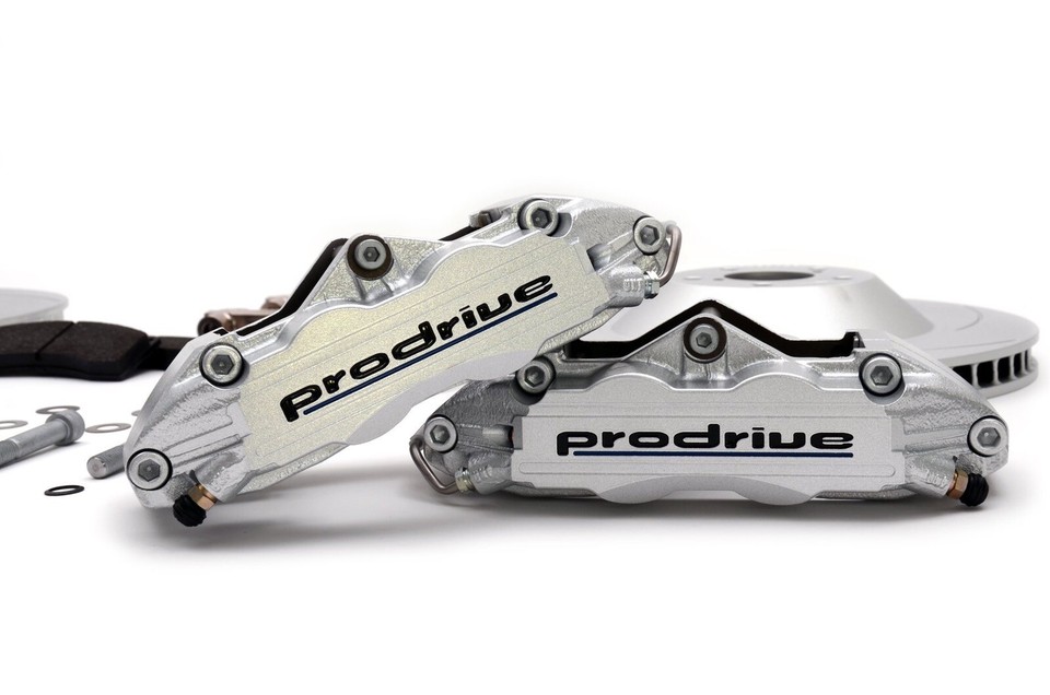 Prodrive Alcon 4 Pot Brake Caliper Kit For: Subaru Impreza GC8 GF8 WRX ...
