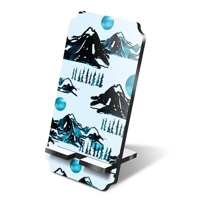 1x 5mm MDF Phone Stand Mountain Trees Sunset Forest #2828 | eBay UK