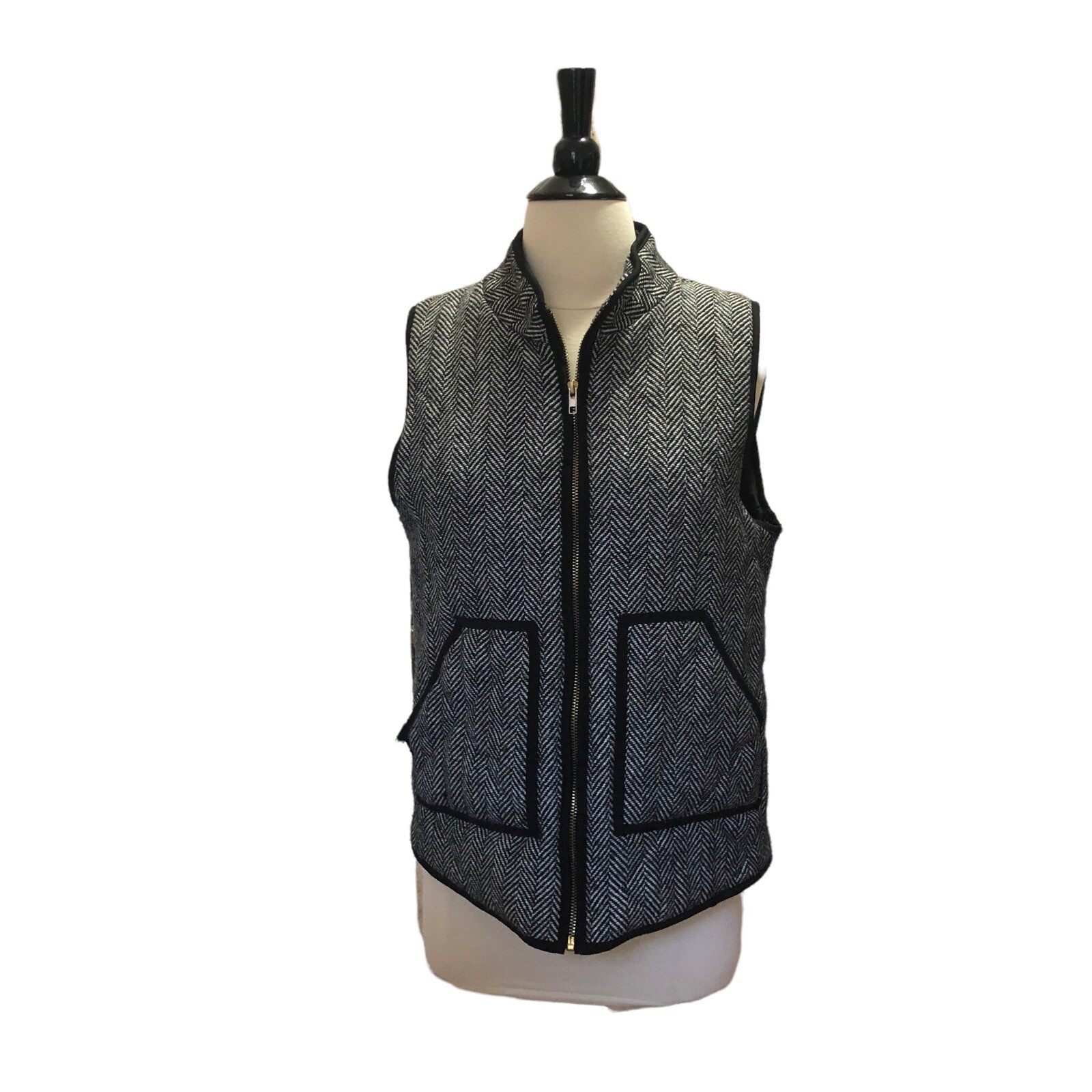 Merokeety womens puff herringbone vest size medium - Gem