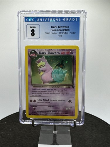 Pokemon TCG - Dark Slowbro Rocket Unlimited 2000 Holo 12/82 - CGC 8 NM ...