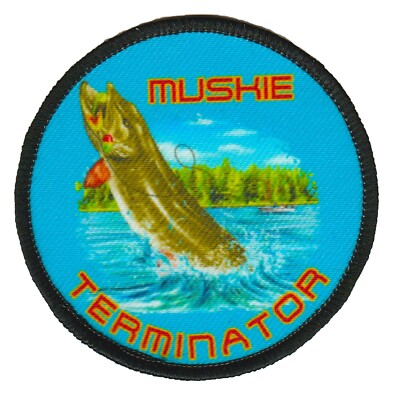 Muskie Terminator Fishing Dye Sublimation Iron On Applique Handmade ...