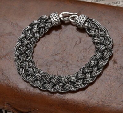 A25 Bracelet Plaited Plait From Fuchsschwanzketten 20 CM Silver 925 ...