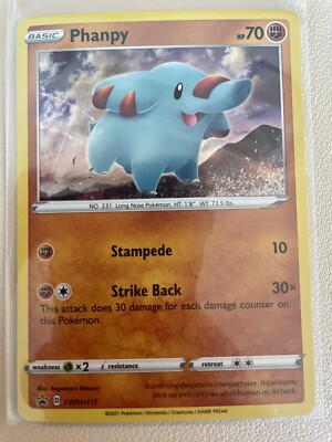 Pokémon TCG Phanpy SWSH Black Star Promos SWSH117 Promo NM | eBay
