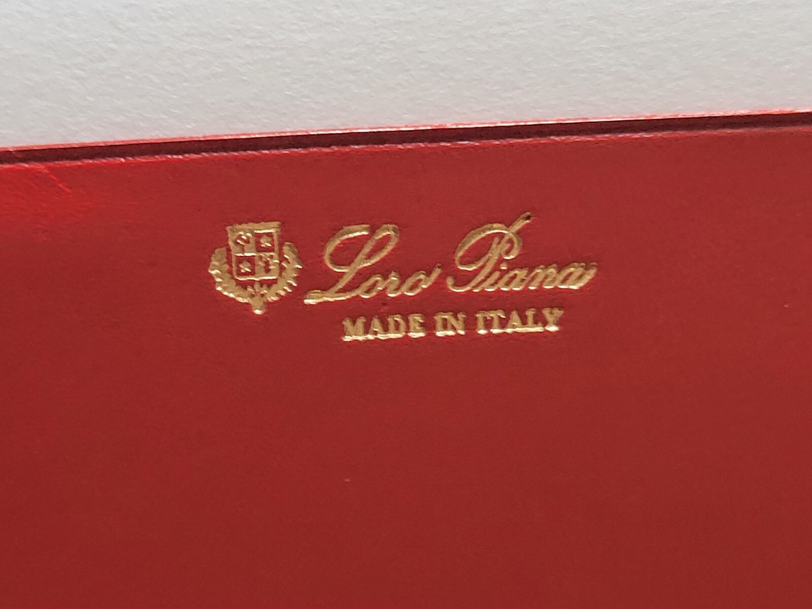 AUTH.VINTAGE NEW VINTAGE LORO PIANA RED FULL-GRAIN LEATHER NOTEBOOK ...