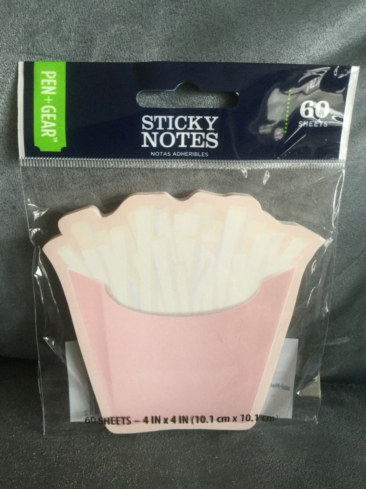 PEN + GEAR STICKY NOTES 60 SHEETS FRENCH FRIES 4" X 4" - NEW IN PACKAGE ...