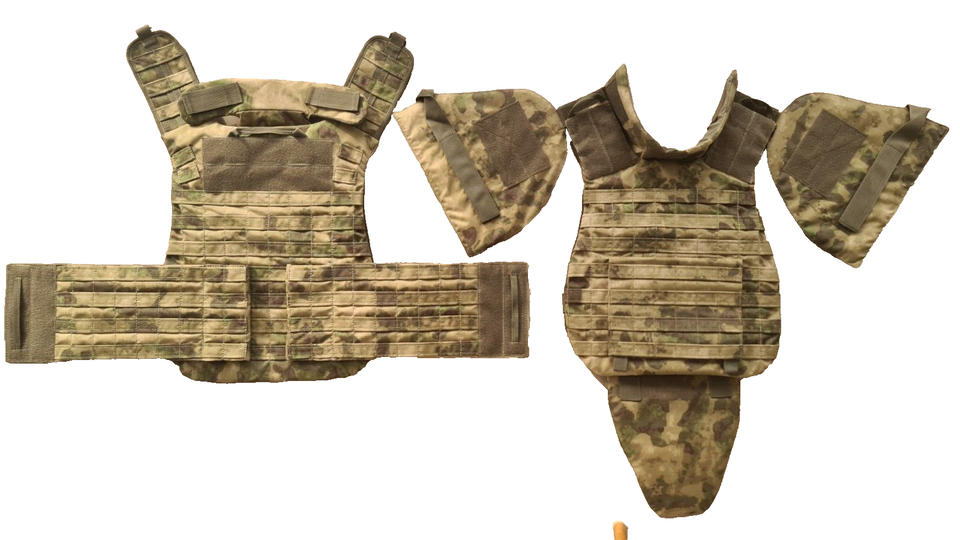 Full Body Armor Vest L ATACS-FG Plate Carrier MOLLE with IIIA inserts ...