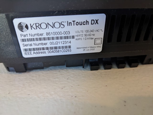 Kronos InTouch DX Time Clock 8610000-003 for sale online | eBay
