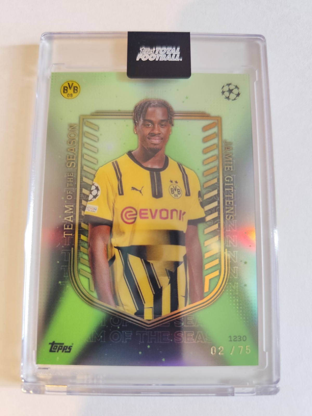 Topps Total Football 24/25 Jamie Gittens /75 Team of the Season Bor ...