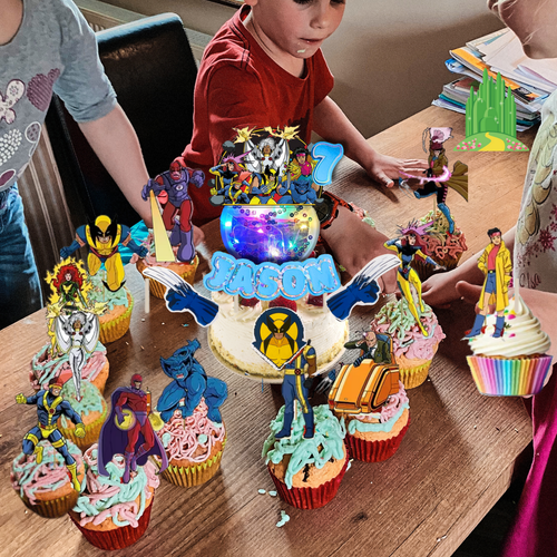 X MEN 97 wolverine cupcake topper birthday party supplies centerpiece ...
