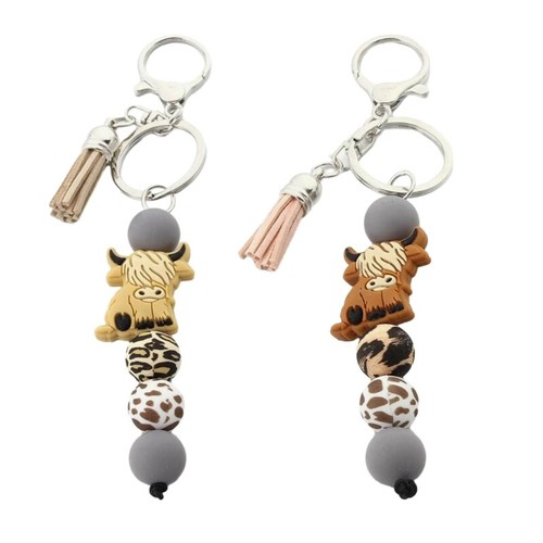 Highland Cow Key Chain Keychain Cute Keyring Pendant for Purse Backpack ...