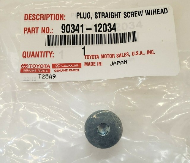 Lexus ES Xv60 Transmission Pan Drain Plug 9034112034 OEM for sale ...