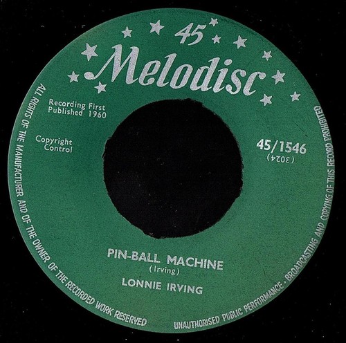 LONNIE IRVING SINGLE MELODISC " PIN-BALL MACHINE " [UK] | eBay
