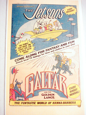 1985 Color Ad The Jetsons and Galtar and the Golden Lance Cartoons | eBay