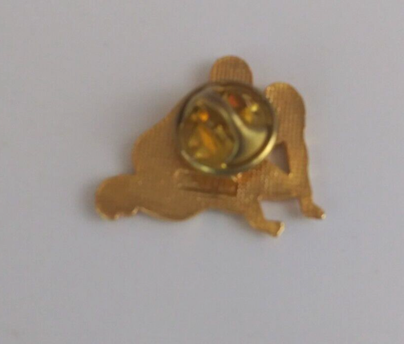 Vintage High School Wrestling Letterman Jacket Gold Tone Lapel Hat Pin ...