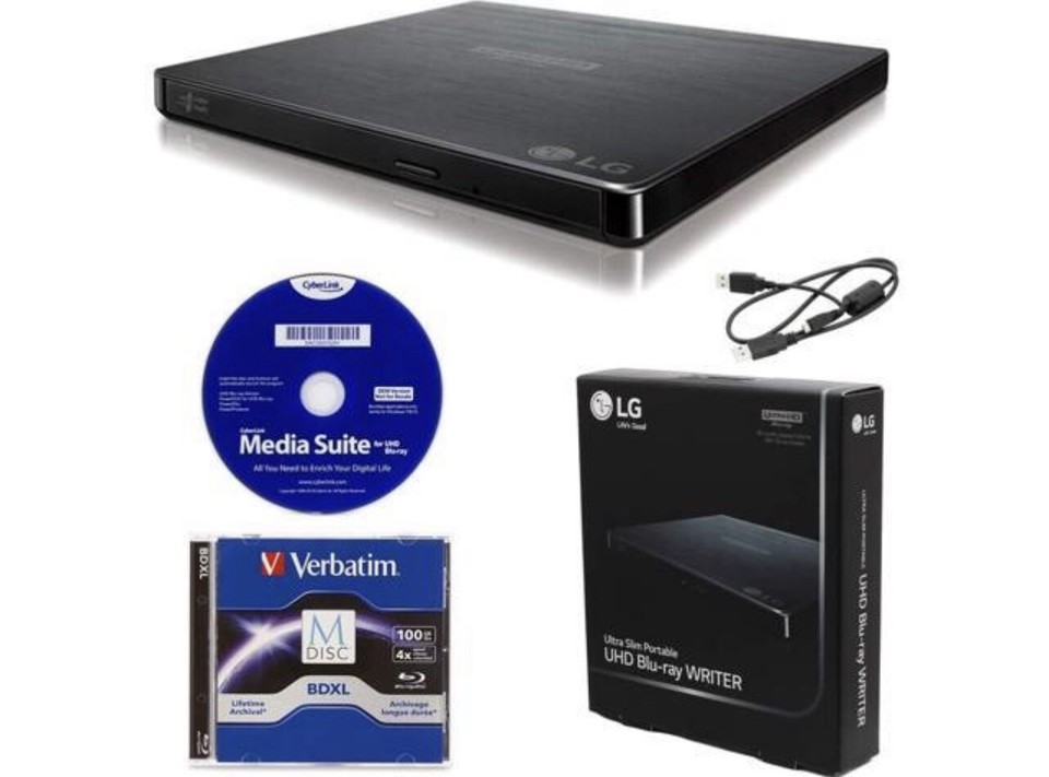 External LG BP60NB10 4K ULTRA HD Blu-ray Slim Drive, UHD Friendly! v1 ...