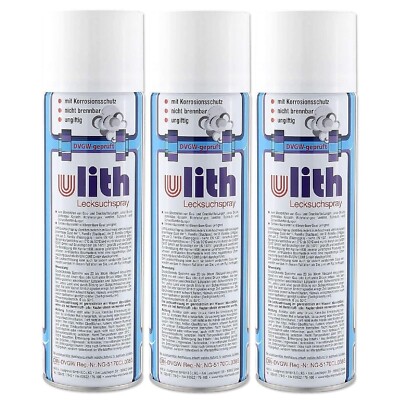3x Lecksuchspray 400ml Leckfinder Gas Luft Prüfspray Lecksucher ...