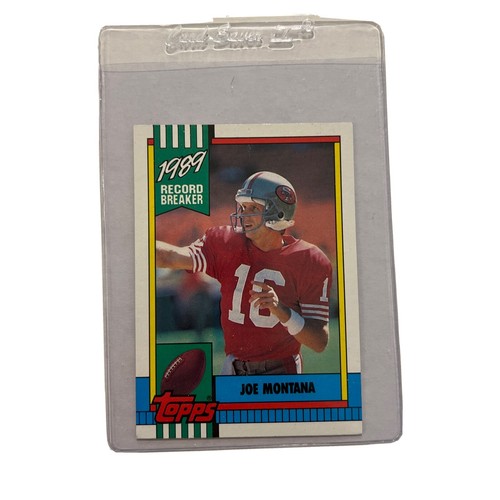1990 Topps # 1 Joe Montana San Francisco 49ers Record Breaker Football ...