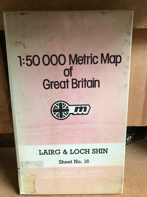 Lairg & Loch Shin: Ordnance Survey Metric Map 1:50000 #16 | eBay UK