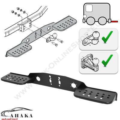 Universal Towstep Tow bar Mounted Twin Rear Step for 2 or 4 hole Towing ...