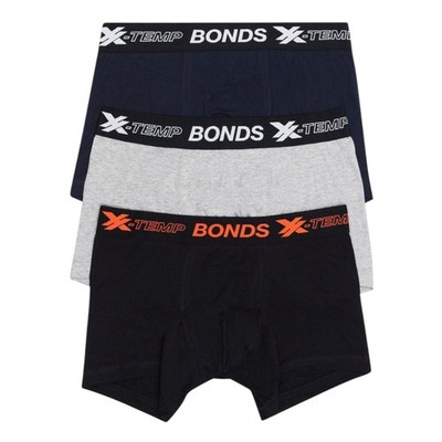 3 x Mens Bonds X-Temp Trunks Multi Comfort Ultimate Everyday Fit ...