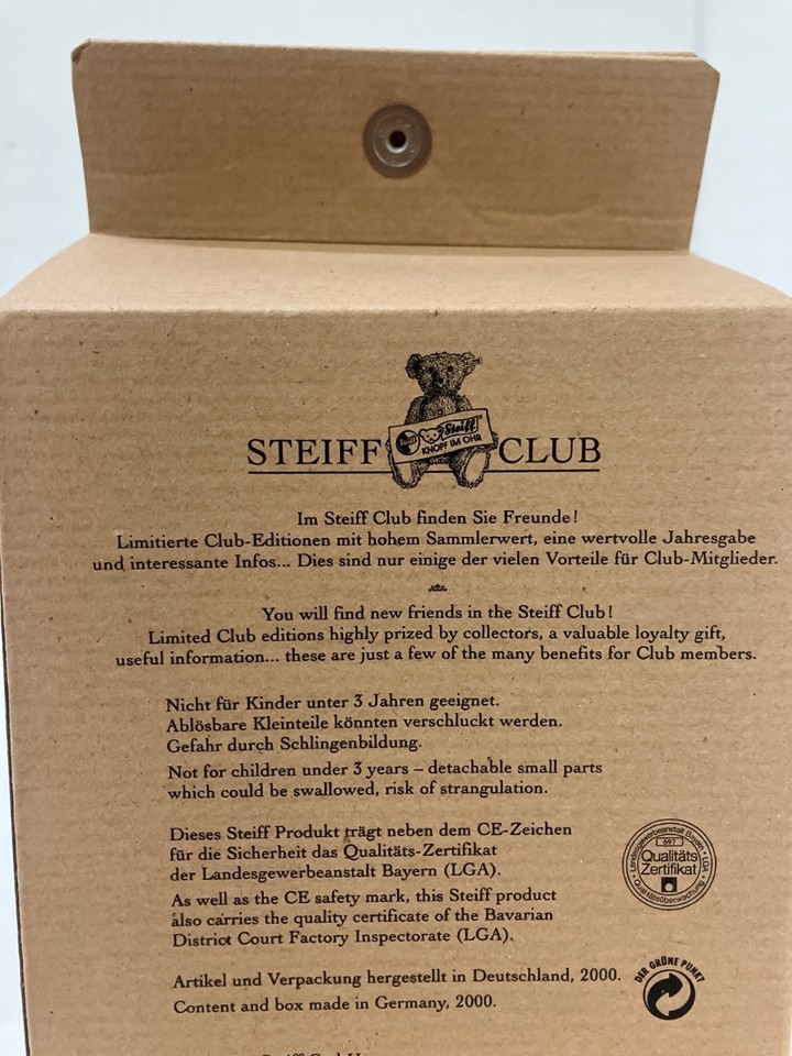 Steiff Original 028175 Teddybar Fruhling Blue Fluffy w/ Butterfly - New ...