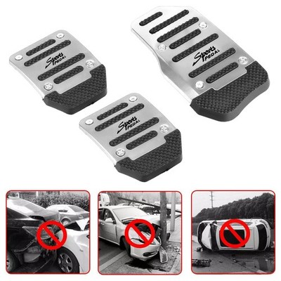 3 Piece Car Universal Non-Slip Gas Brake Manual Pedal Foot Pad Cover ...