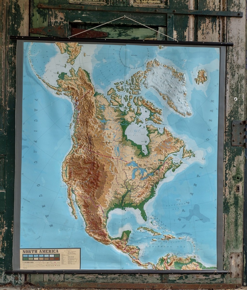 Relief Map Of North America USA Relief Wall Map MapTrove