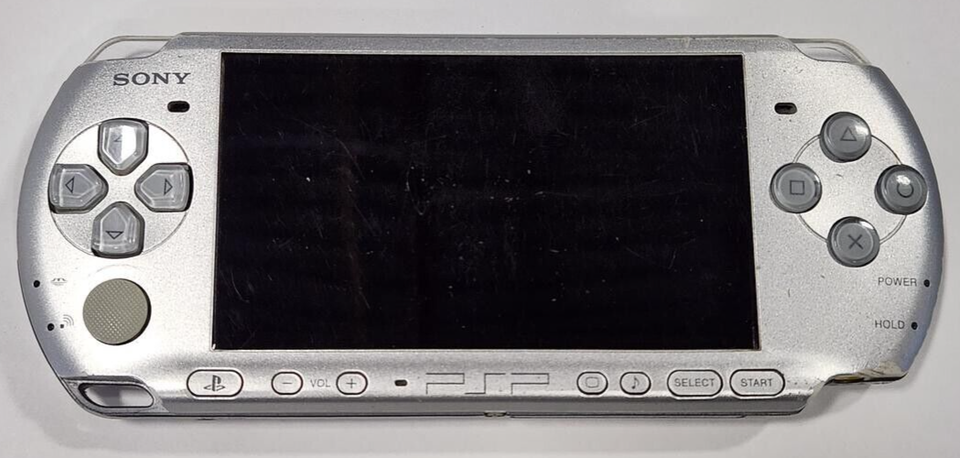 Sony PSP MYSTIC SILVER Portable Handheld Video Game Console System PSP ...
