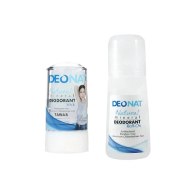 DEONAT Natural Mineral Deo Stick 60g + Deonat Natural Mineral Deo Roll ...