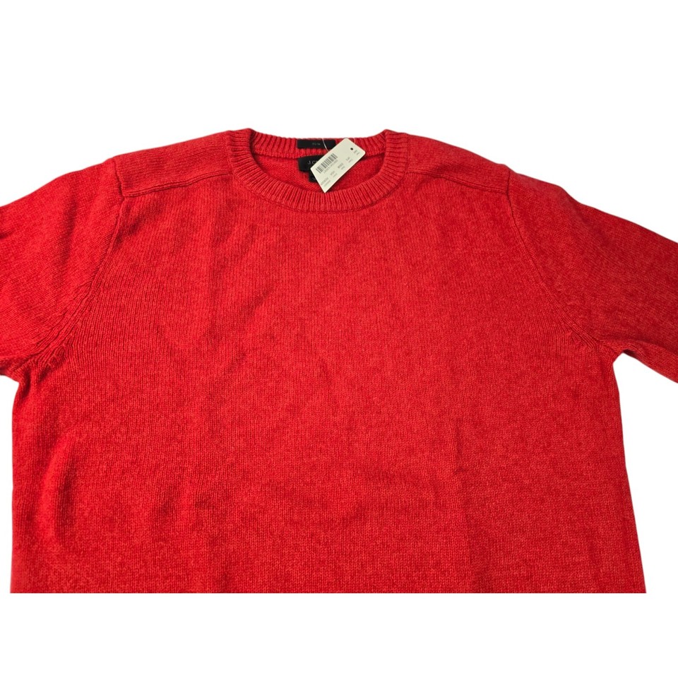 J. Crew Men's Wool Alpaca Blend Knit Crewneck Sweater $175 Red Size S ...