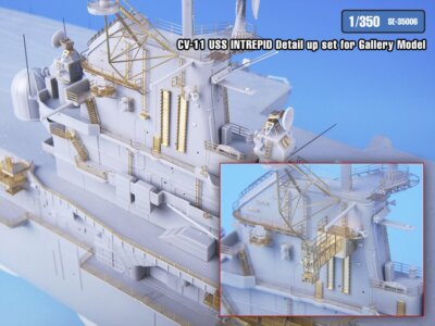 Tetra Model (SE-35006) 1:350 USS Intrepid CV-11 Etched Parts for ...