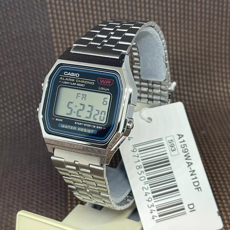 CASIO A159WA-N1DF Watch Men's SILVER Digital in Box from JAPAN NEW | eBay