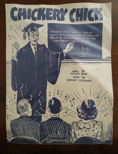 CHICKERY CHICK Vintage Sheet Music Novelty Song Sylvia Dee Sidney ...