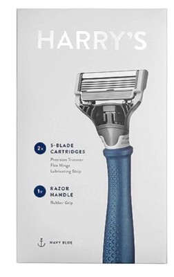 HARRY'S Razor, (2) 5-Blade Cartridges and 1 Razor Handle, Navy Blue | eBay
