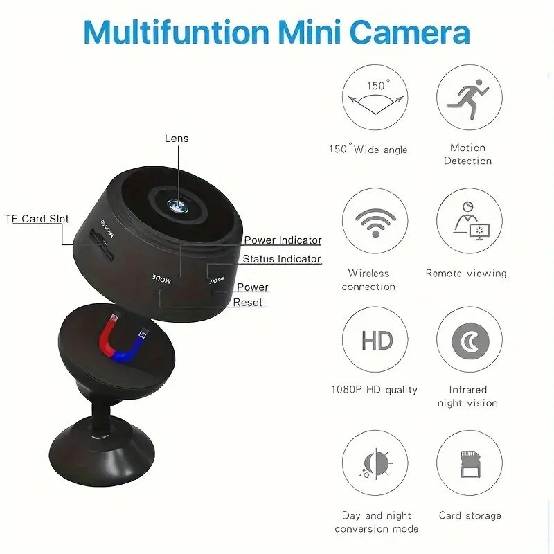 NEW Mini Wireless 1080P Camera Wifi IP Home Security HD Night Vision ...
