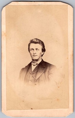 Antique CDV Circa 1860s Handsome Man In Suit Unmarked | eBay