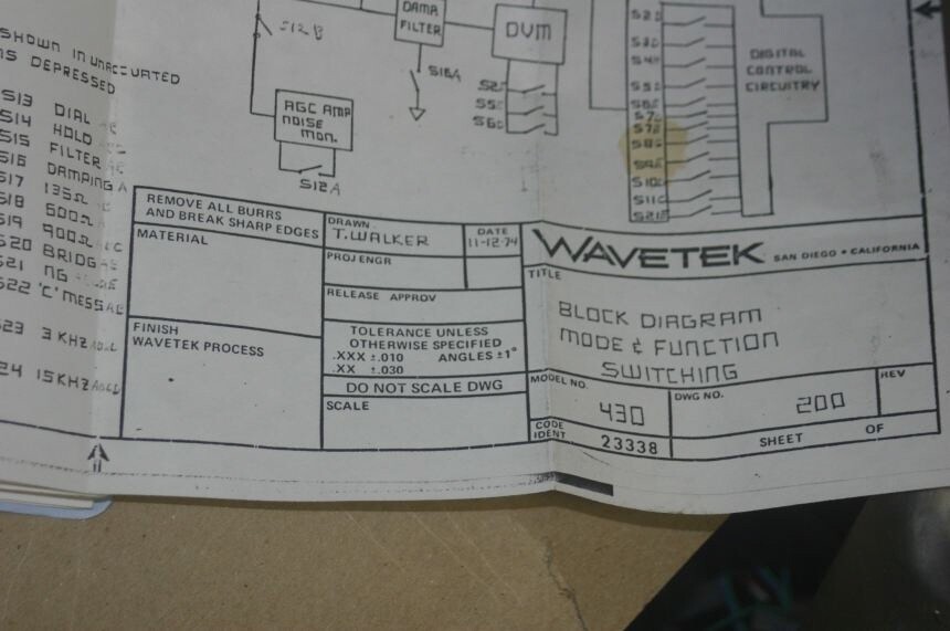 Wavetek 430 Schematics Specifications & Test proceedure Manual | eBay