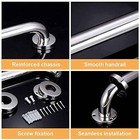 2 Tlg Wand Halte Griff 30 cm Edelstahl Dusche Badewannen Stange Bad WC ...