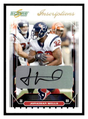 2006 Score #107 Jonathan Wells Inscriptions AUTOGRAPH | eBay