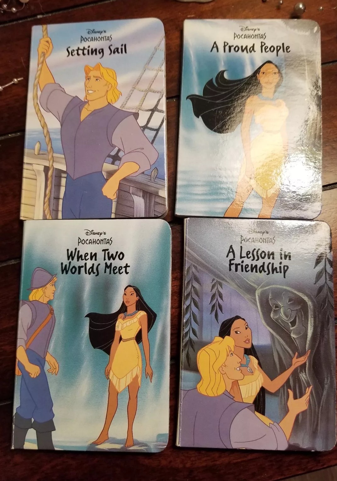 Walt Disney Little Library 4 Book Set POCAHONTAS 1995 MOUSE WORKS | eBay