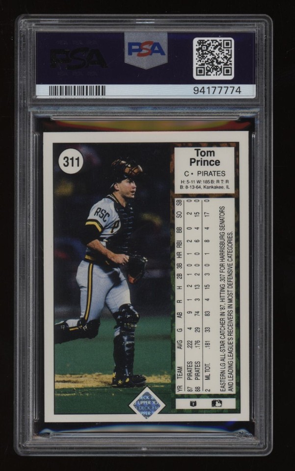 1989 Tom Prince PSA 10 Upper Deck Baseball #311 *NICE* Invest NOW Low ...